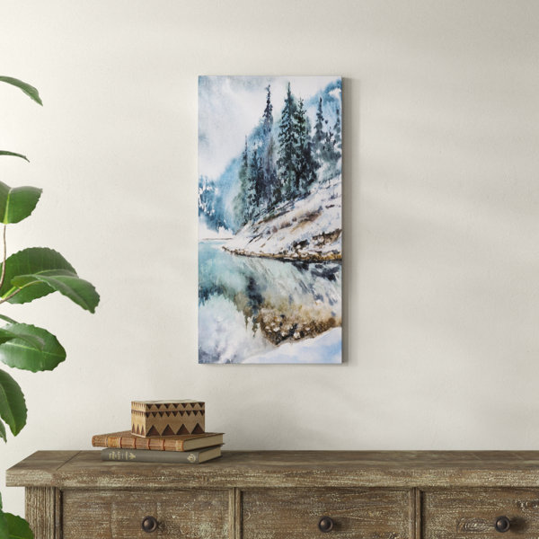 Millwood Pines Mountain Hill Reflected In Water - Wrapped Canvas Print ... Millwood Pines Mountain Hill Reflected In Water - Wrapped Canvas Print ...
